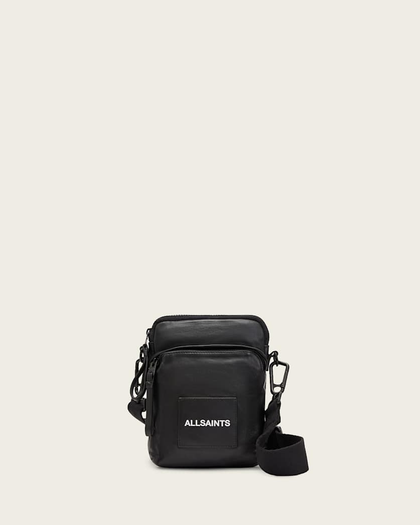 Falcon Leather Pouch Bag Black | ALLSAINTS